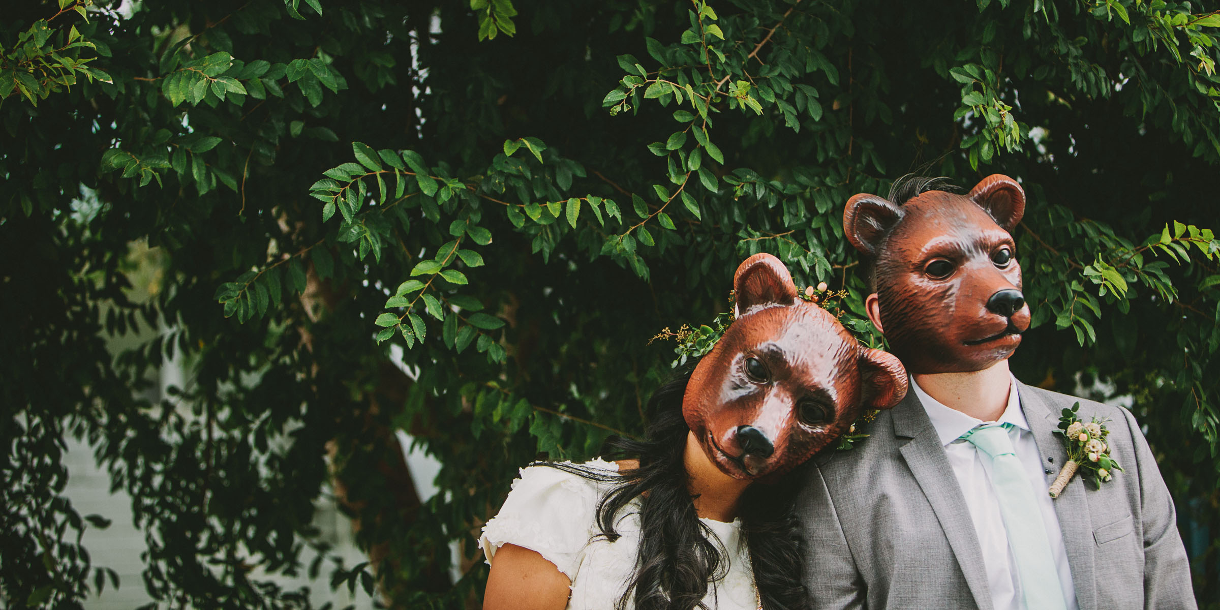 Rustic Bear-Themed San Diego Garden Wedding - Let's Frolic Together