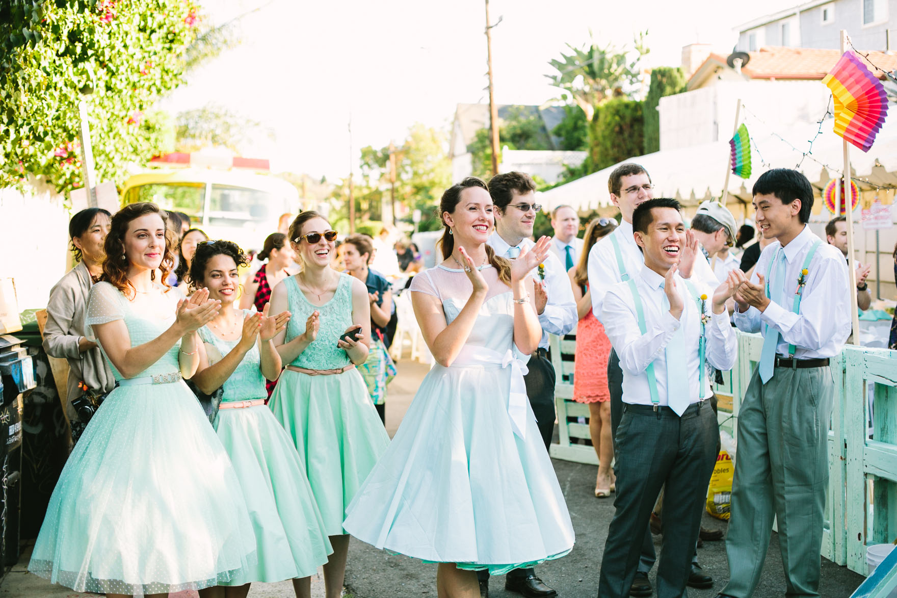 Colorful LA Block Party Wedding by Let's Frolic Together